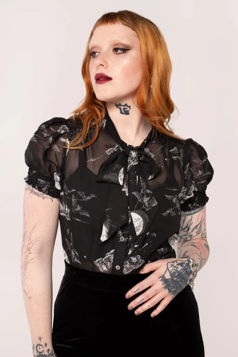 Over The Moon Blouse | Alternative Clothing By Hell Bunny UK – Captain ...