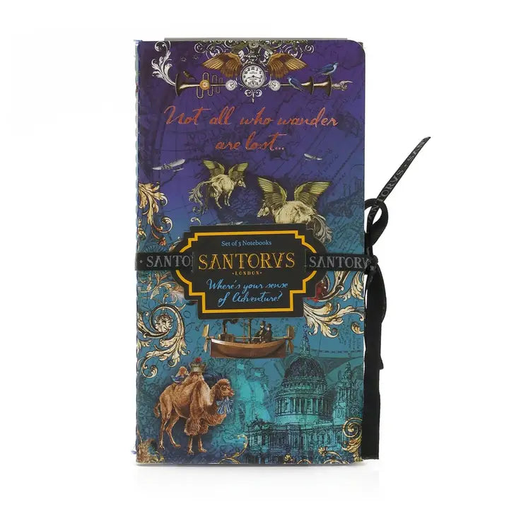 Adventure - Set Of 3 Quirky Victorian Art Style Notebooks by Santoro UK ...