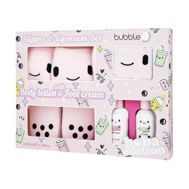 Boba Tea Slipper & Lotion Gift Set | Bubble T Cosmetics UK – Captain ...