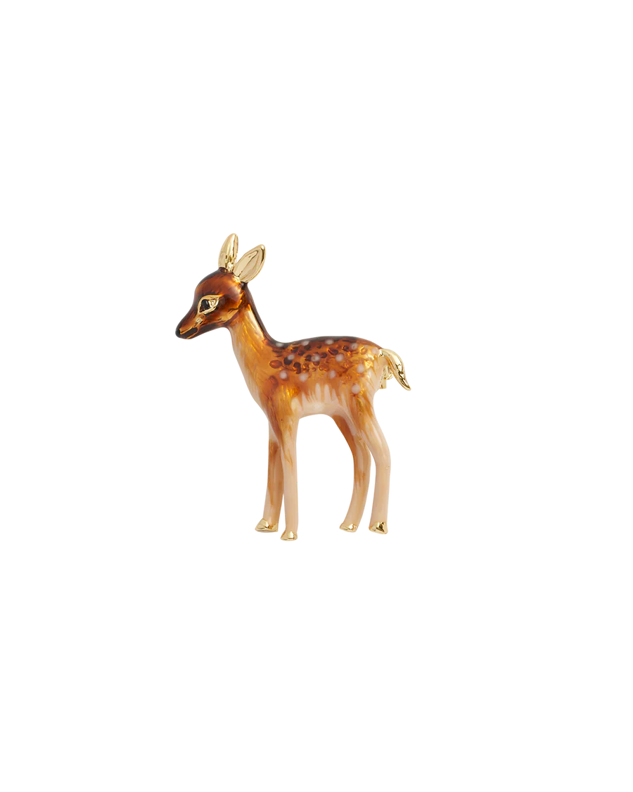 Enamel Fawn Brooch By Fable England – Captain Jellyfish