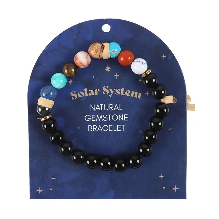 Solar System Gemstone Bracelet | Quirky Space Theme Jewellery Gift ...